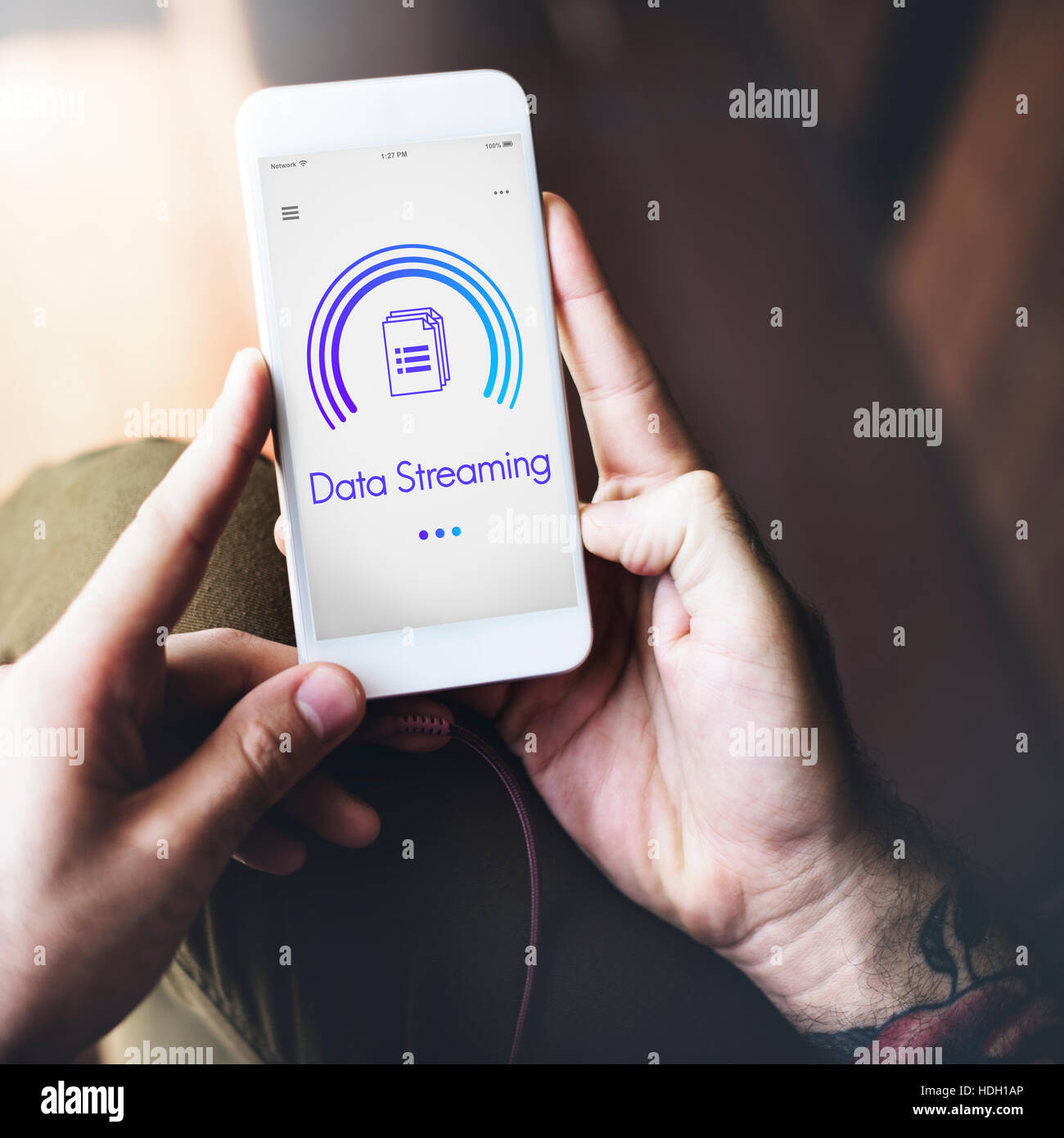 Data Streaming Connection Computer Technology Concept Stock Photo - Alamy