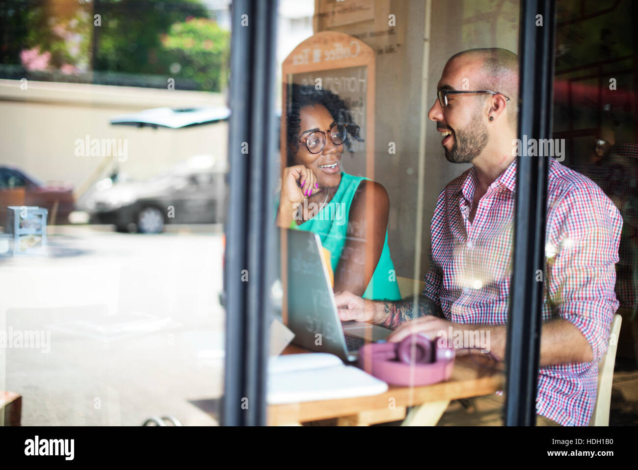 African Descent Correspondence Talking Strategy Concept Stock Photo - Alamy