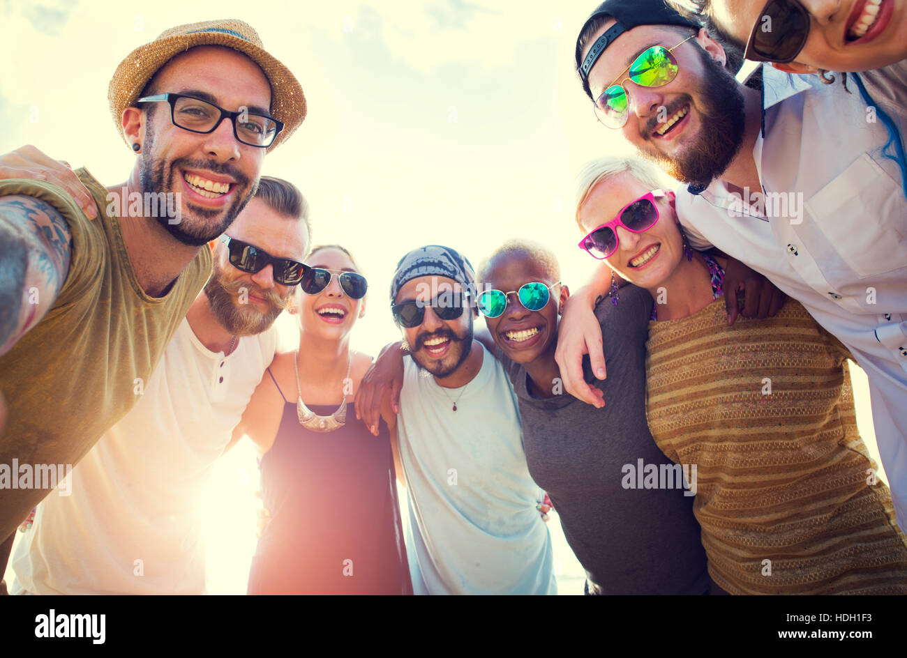 Group Of People Hugging Concept Stock Photo - Alamy