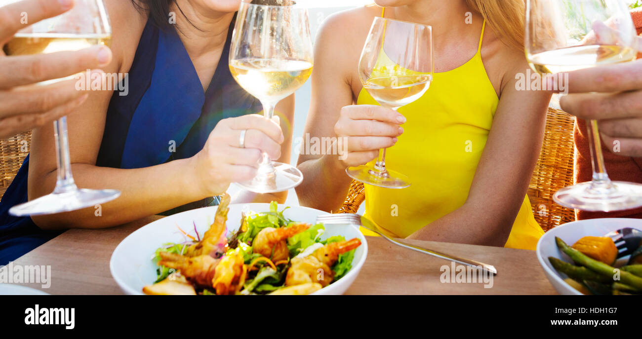 Group OF People Cheers Concept Stock Photo - Alamy