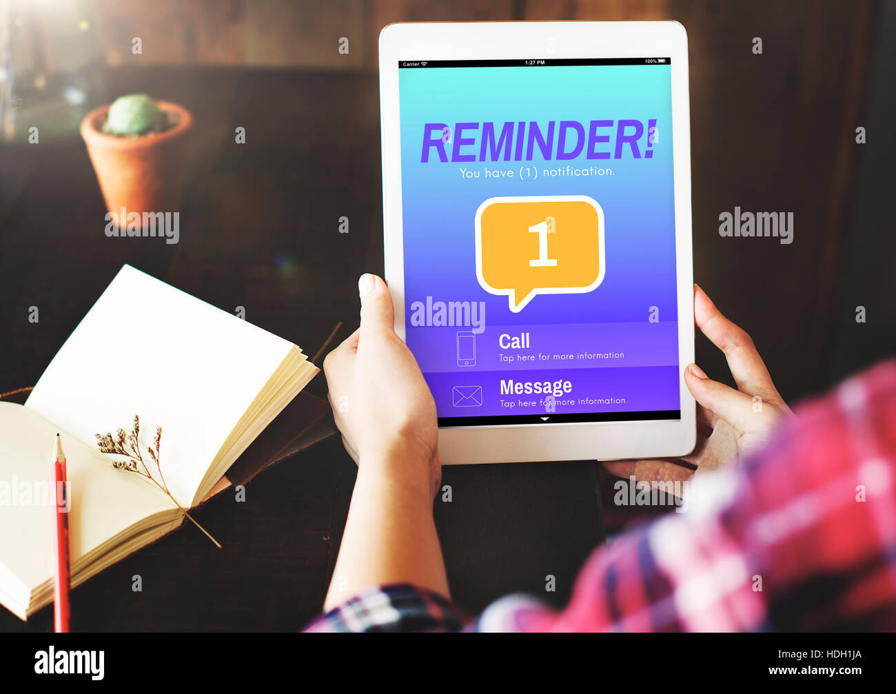 Messaging Communication Notification Alert Reminder Concept Stock Photo ...