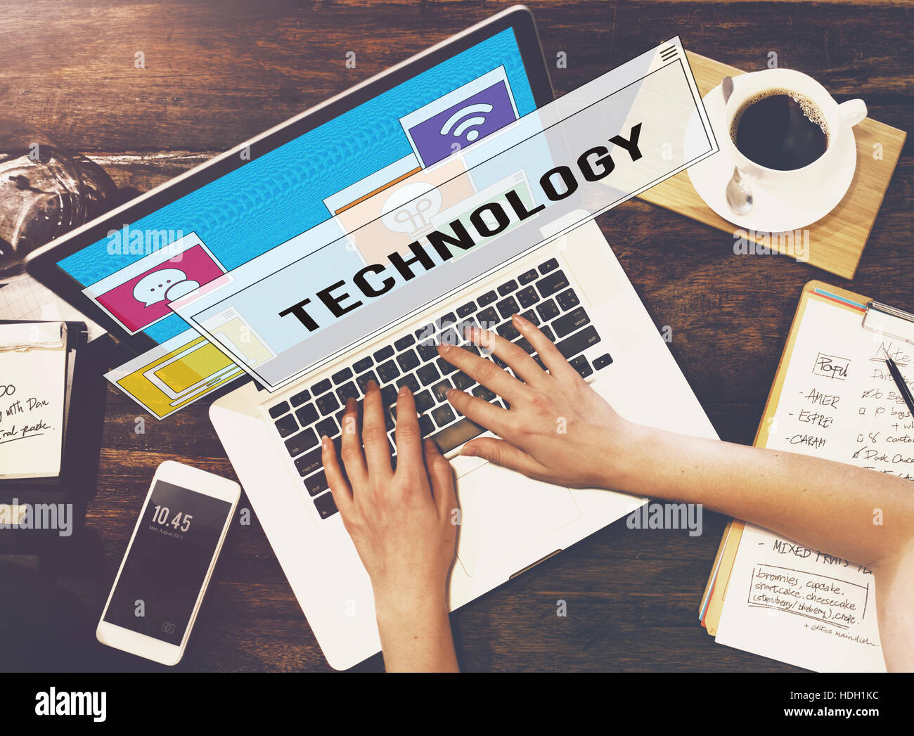 Communication Technology Online Networking Connection Concept Stock ...