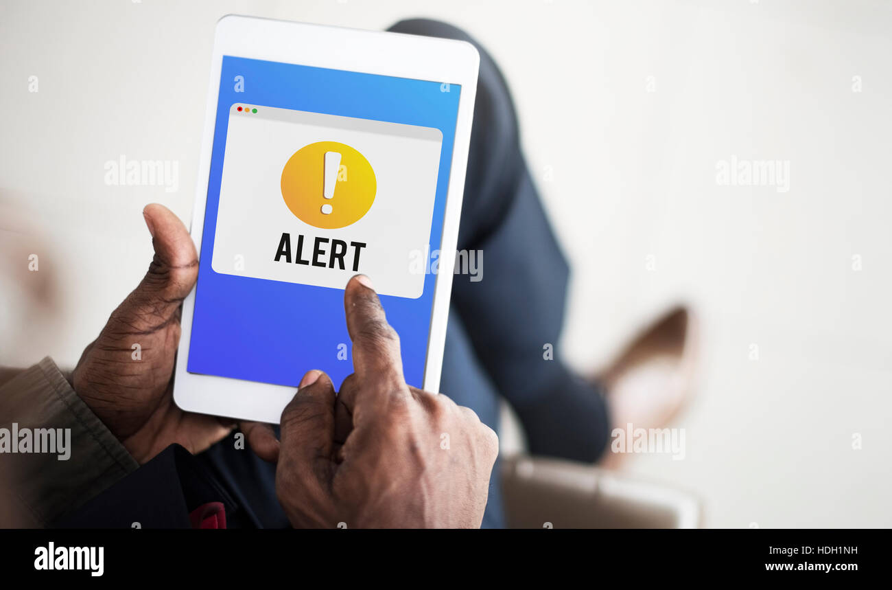 Alert notification exclamation point graphic hi-res stock photography ...