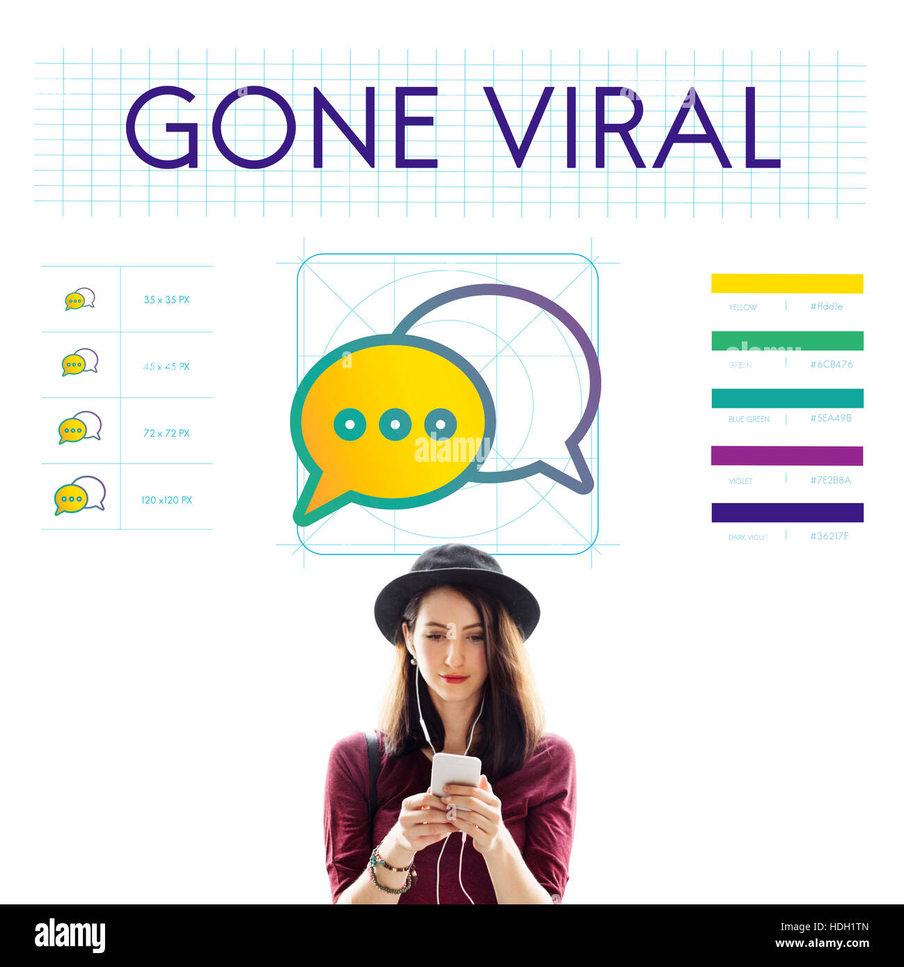 Gone Viral Trends Interact Connection Concept Stock Photo - Alamy