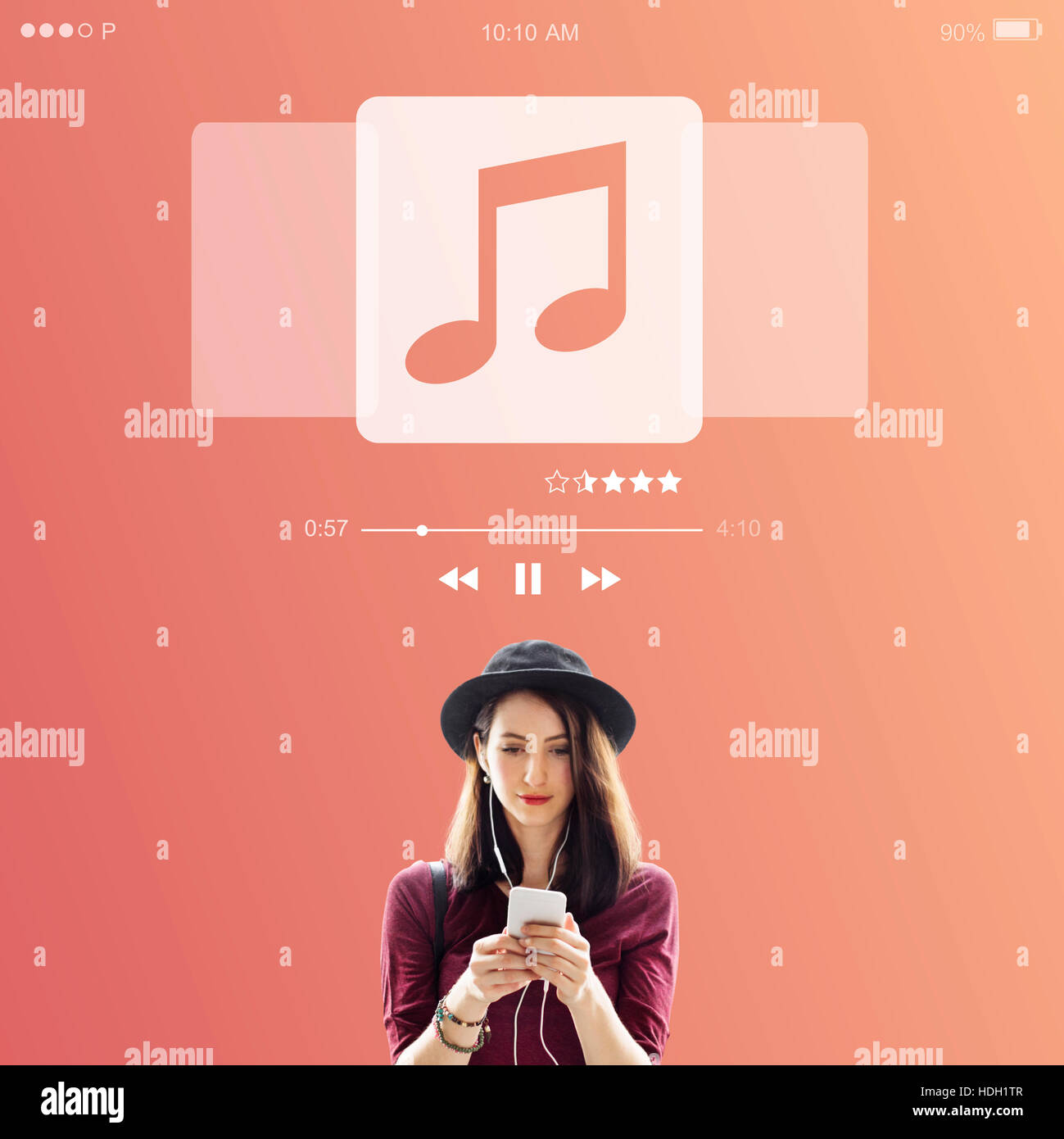 Music Note Entertainment Audio Graphic Concept Stock Photo - Alamy