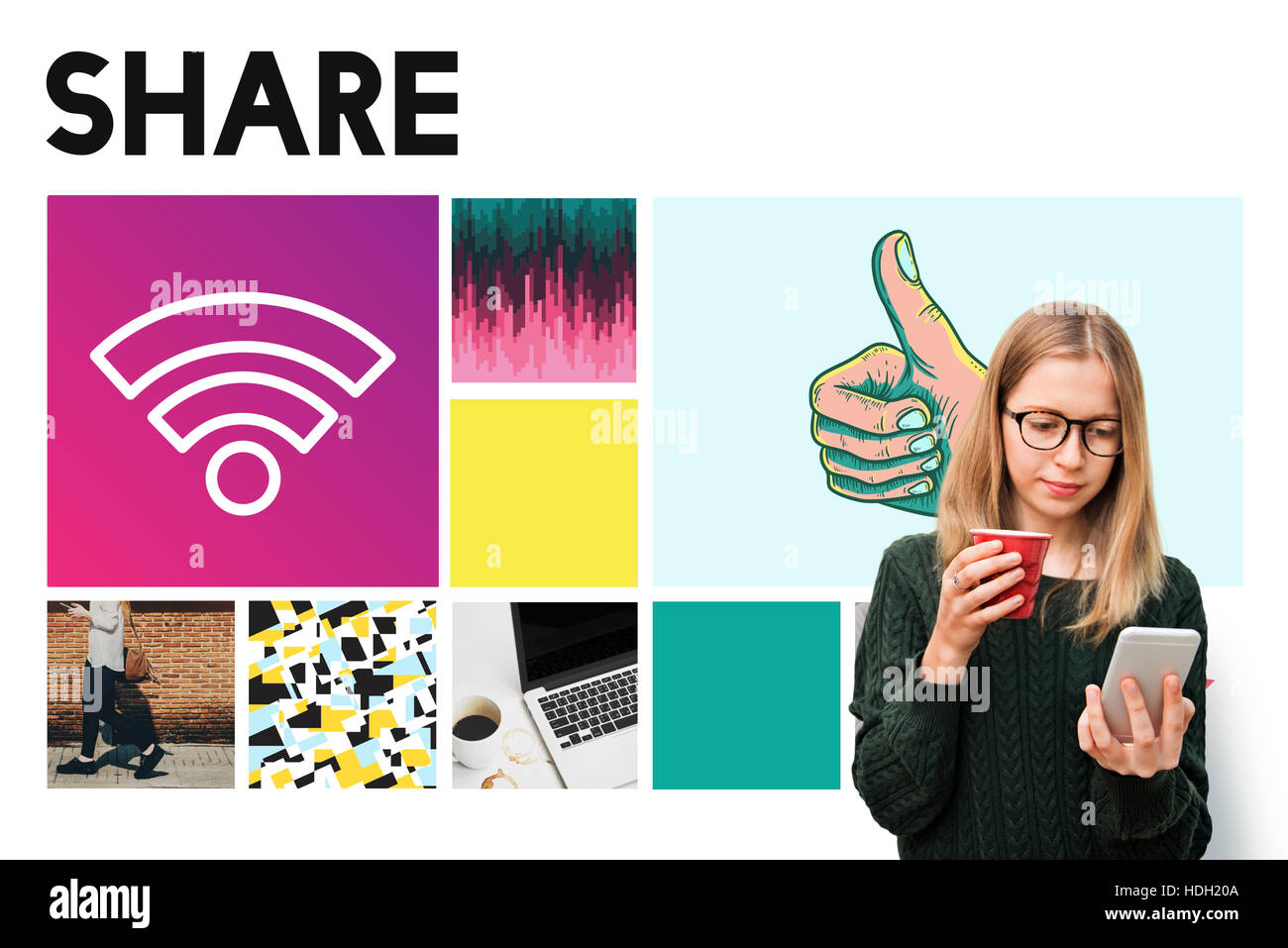 Share connection hi-res stock photography and images - Alamy