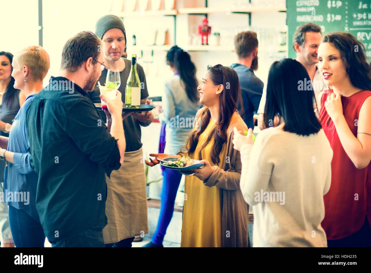 Party People Communication Talking Happiness Concept Stock Photo - Alamy