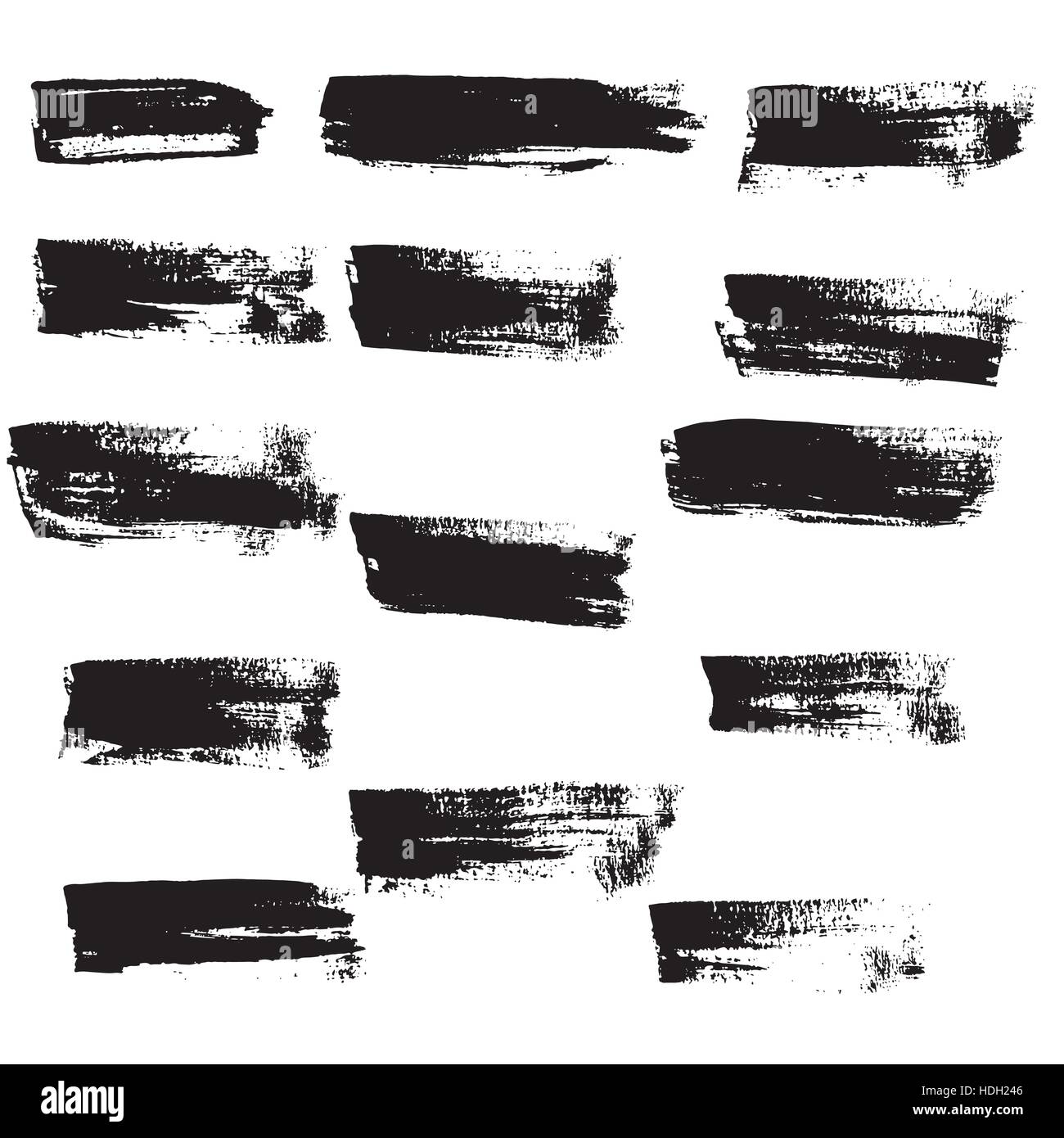 Black ink vector brush strokes. Vector illustration. Grunge texture ...