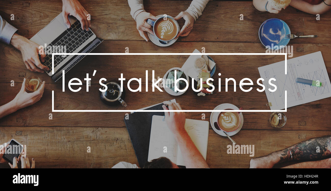 Let's Talk Business Conversation Collaboration Support Concept Stock ...