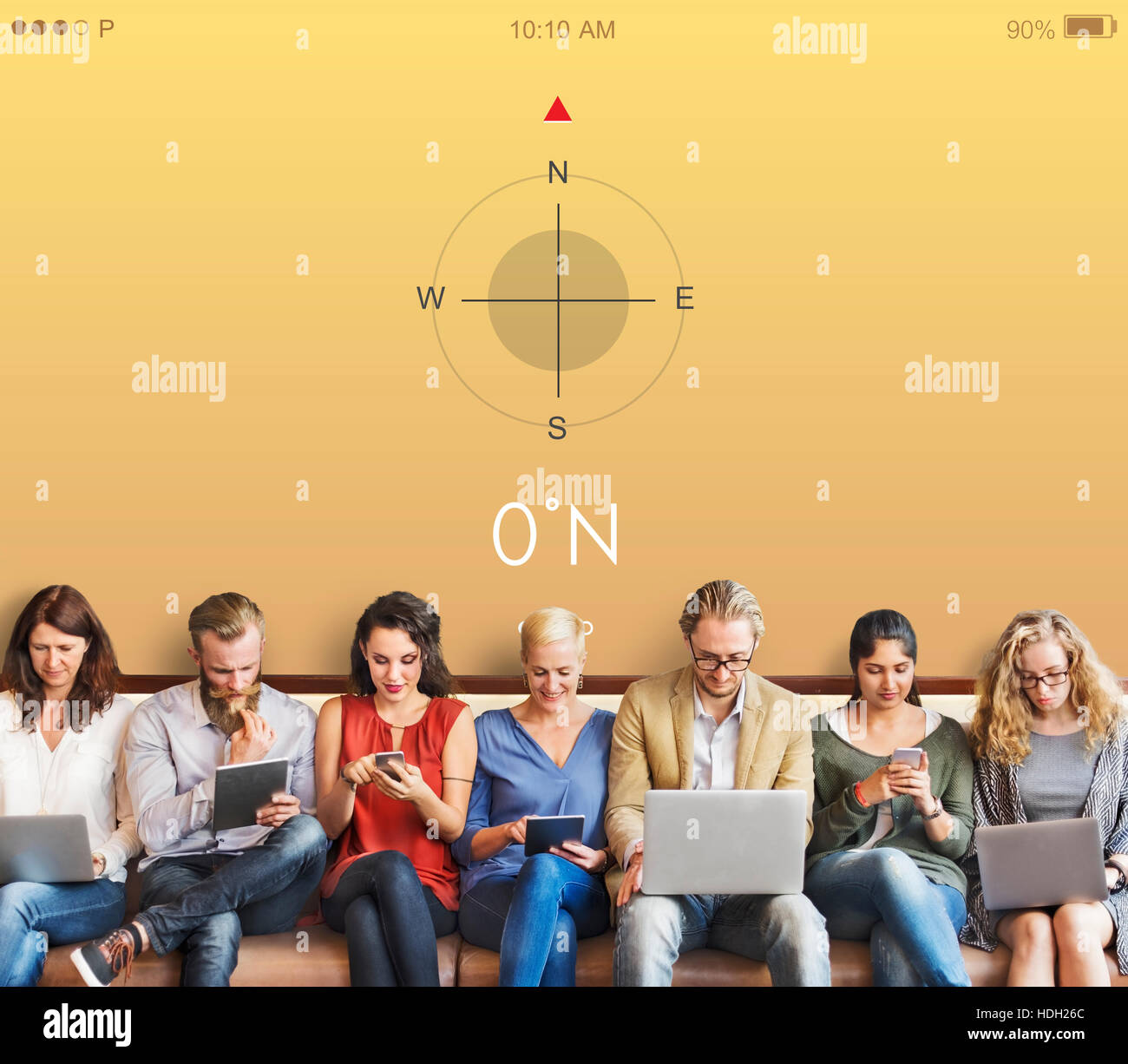 Map Direction Compas Navigation Concept Stock Photo - Alamy