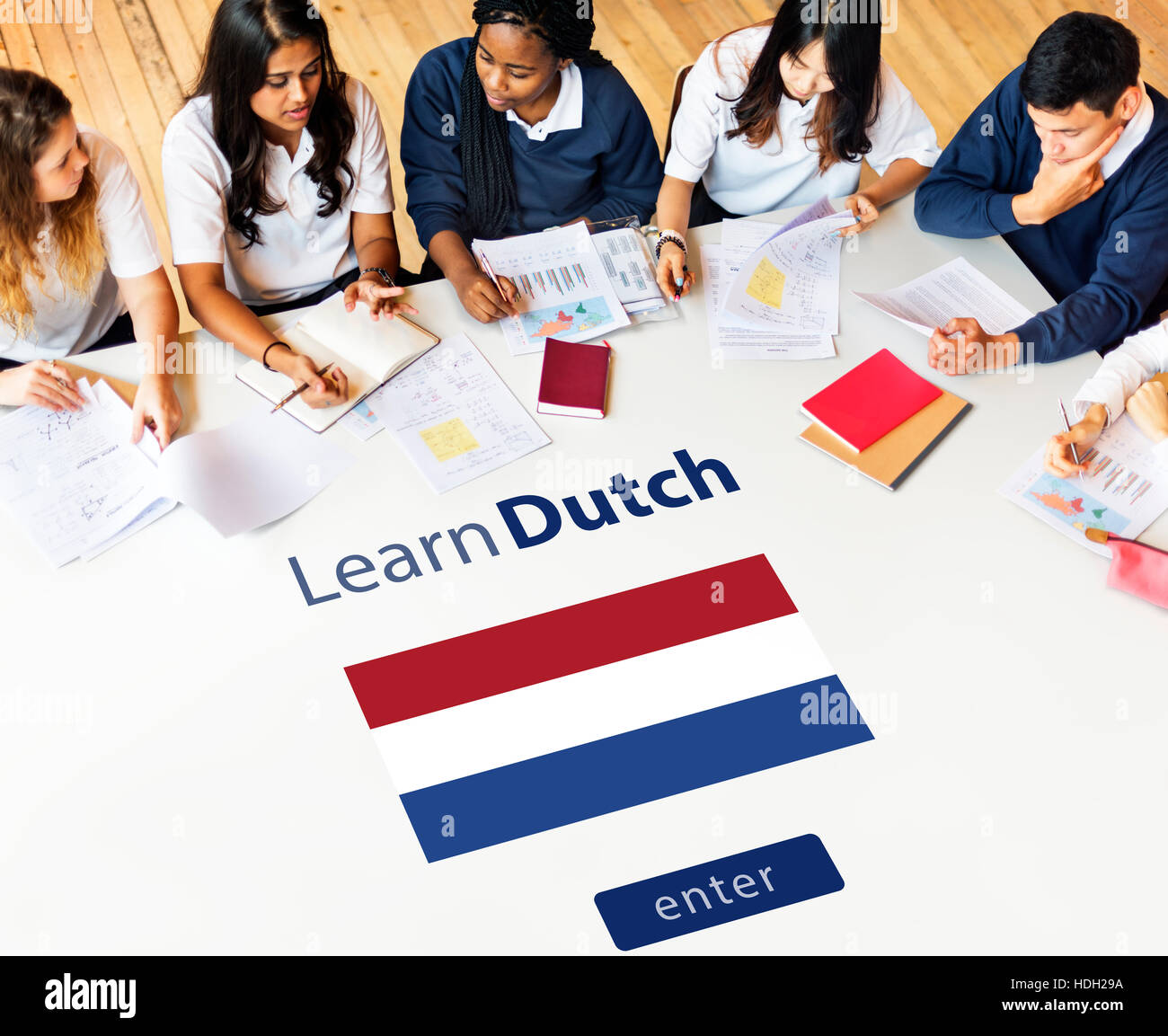 Learn Dutch Language Online Education Concept Stock Photo - Alamy