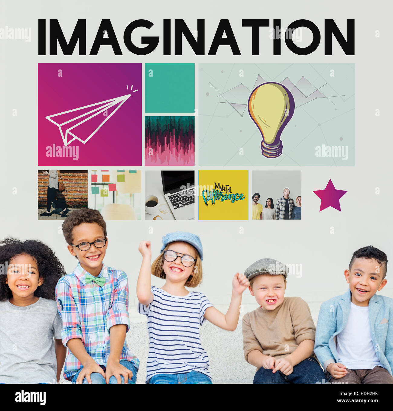 Ideas Imagination Inspiration Thoughts Graphic Concept Stock Photo - Alamy