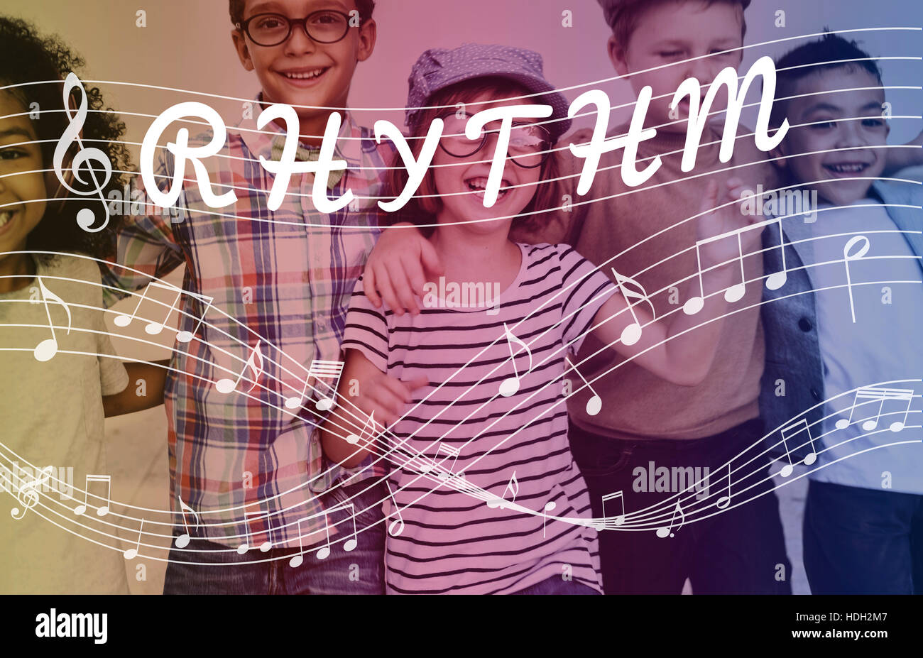 Melody Music Note Rhythm Graphic Concept Stock Photo - Alamy