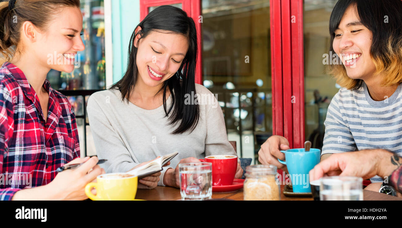 Group Of People Drinking Coffee Concept Stock Photo - Alamy
