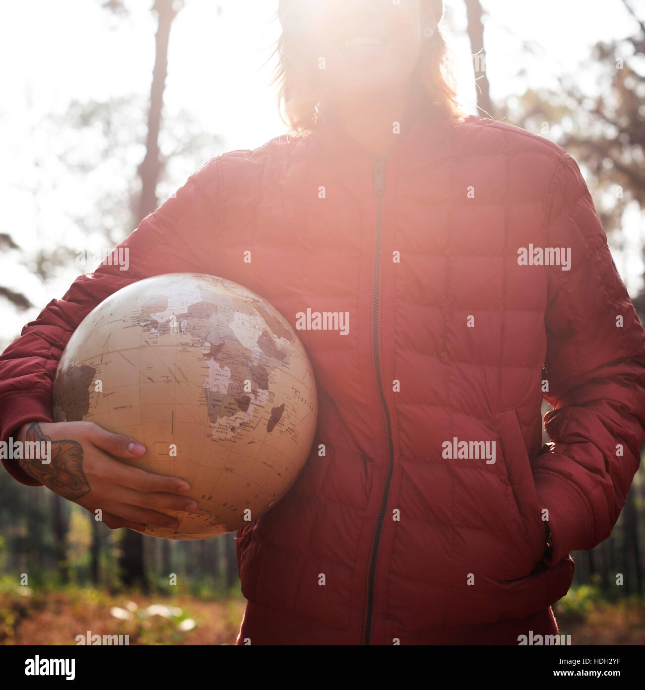 Globe Global Sphere World Cartography Earth Concept Stock Photo - Alamy