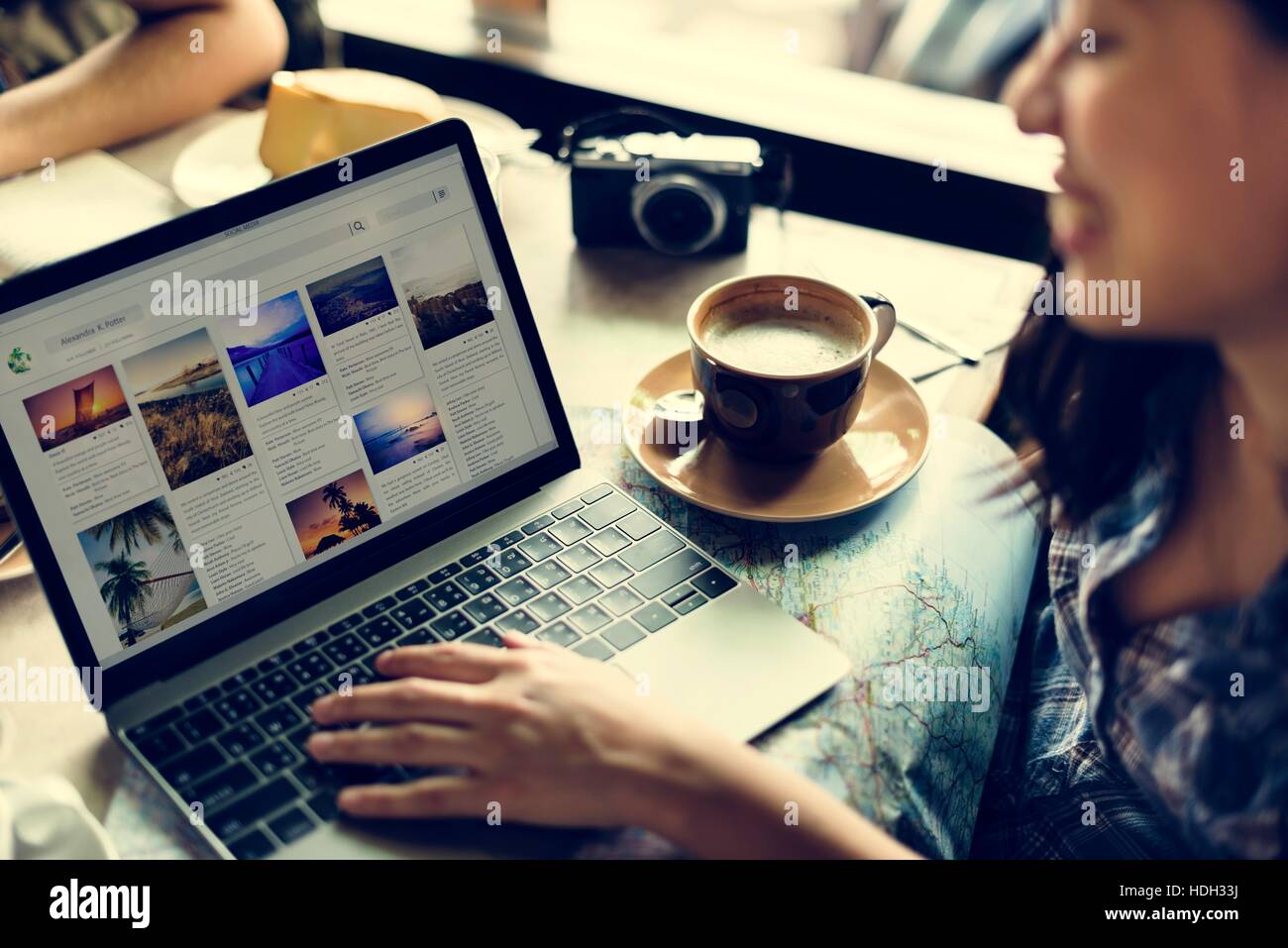 Women Browsing Devices Connection Concept Stock Photo - Alamy