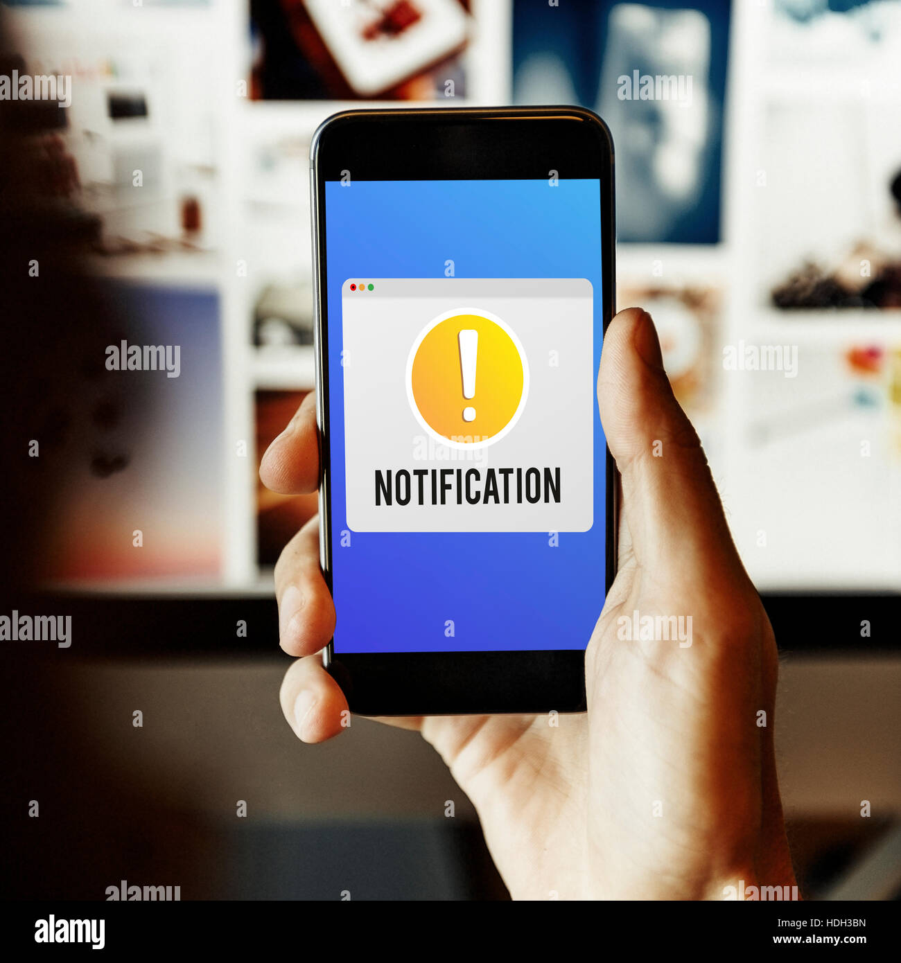 Notification Alert Exclamation Point Graphic Concept Stock Photo - Alamy