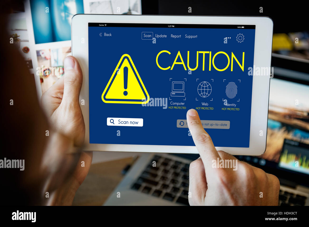 Caution Risk Danger Attention Concept Stock Photo - Alamy