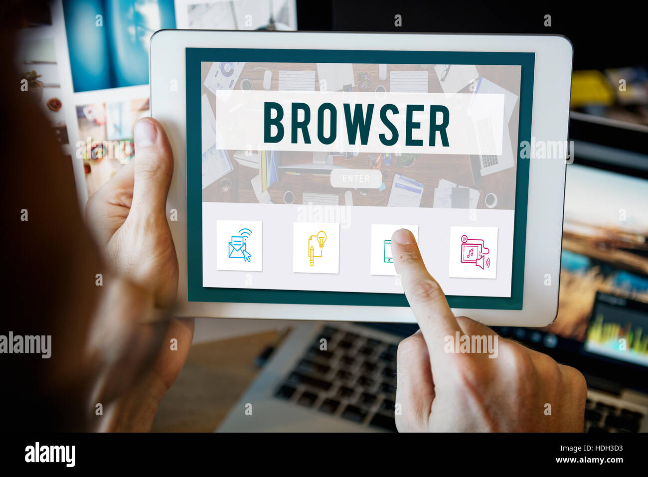 Browser Online Communication Connection Concept Stock Photo - Alamy