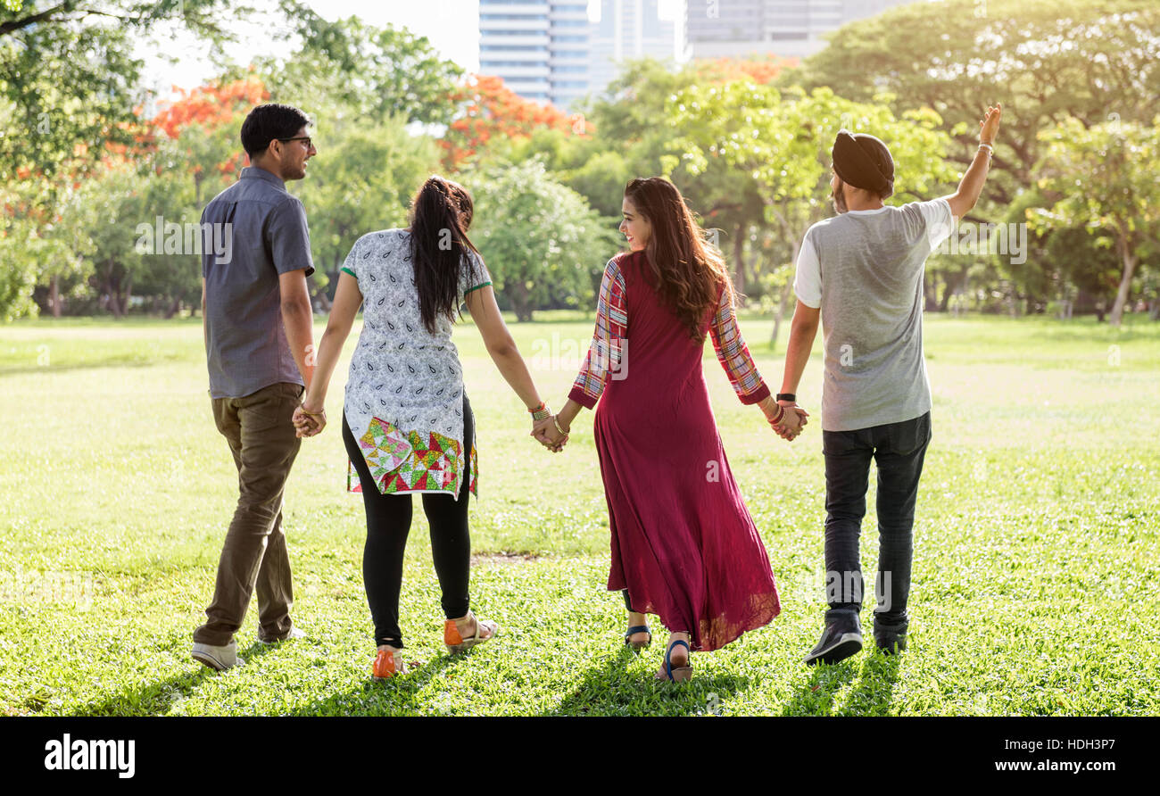 Indian Ethnicity Park Companionship Friend Concept Stock Photo - Alamy