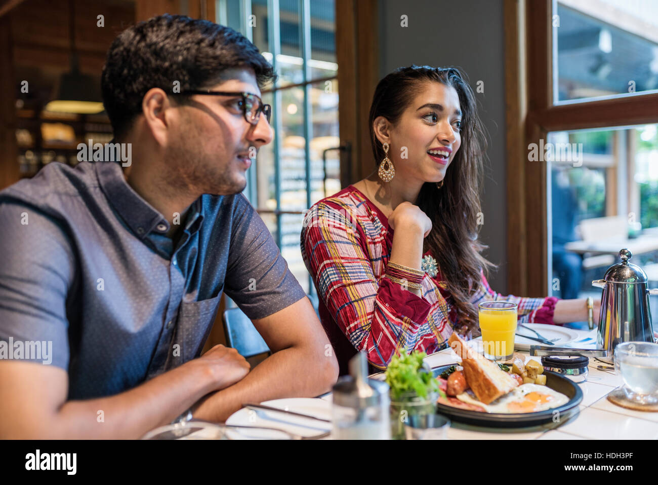 Indian Community Eating Restaurant Dining Concept Stock Photo - Alamy