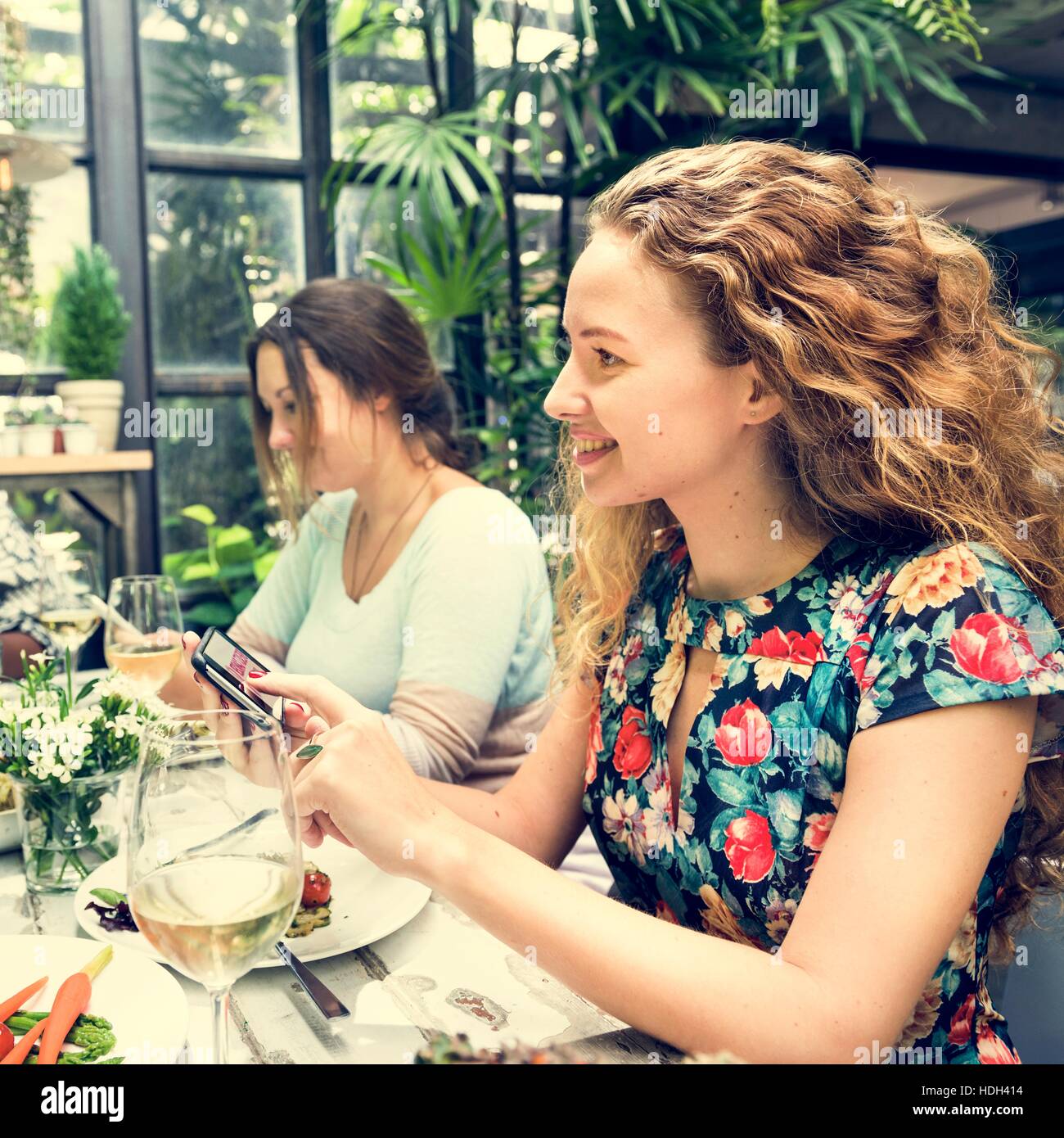Women Browsing Devices Connection Concept Stock Photo - Alamy