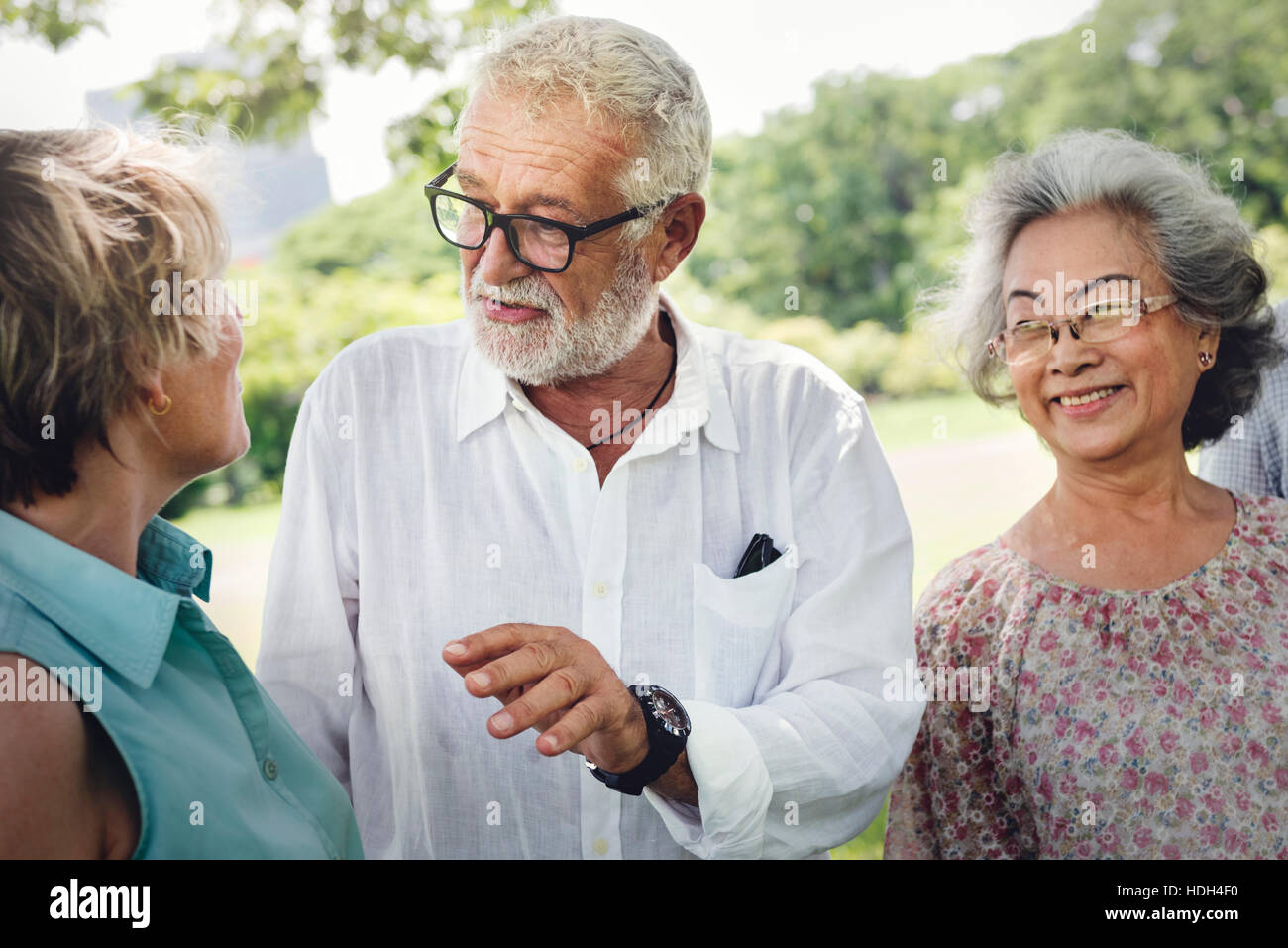 Group of Senior Retirement Friends Happiness Concept Stock Photo - Alamy