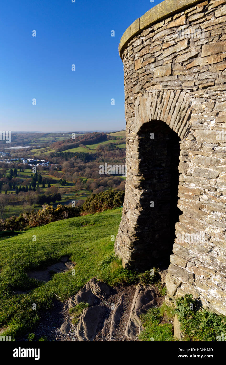 Tower known as "Billy Wynt" on the top of Y Graig hill, Llantrisant ...