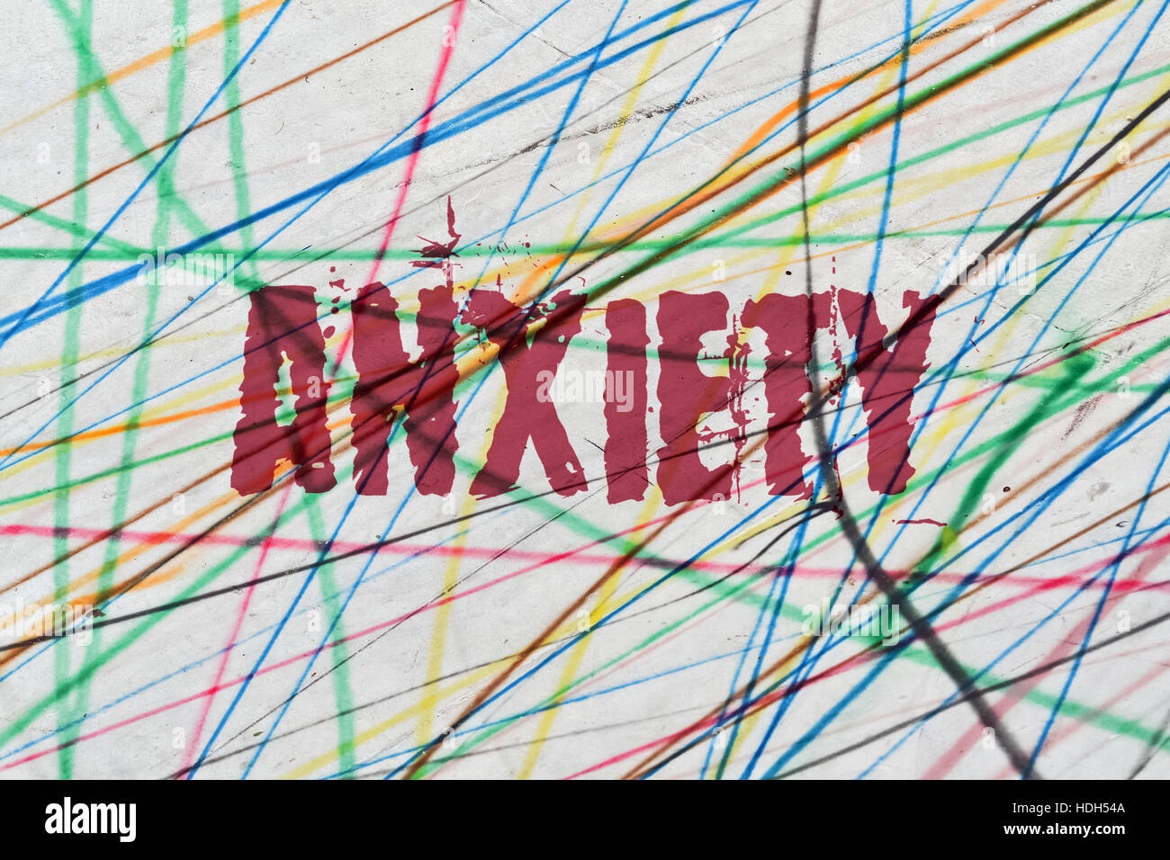 Word Anxiety written on colorful abstract background Stock Photo - Alamy
