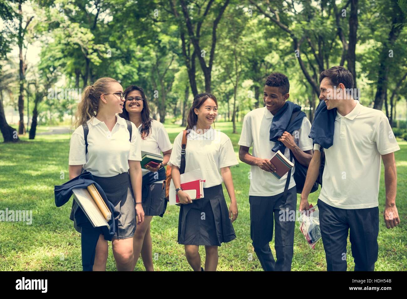 Student Study Uniform Book College Book Teen Concept Stock Photo - Alamy