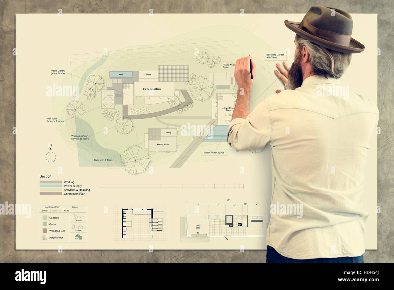 Design Studio Architect Creative Occupation Blueprint Concept Stock ...