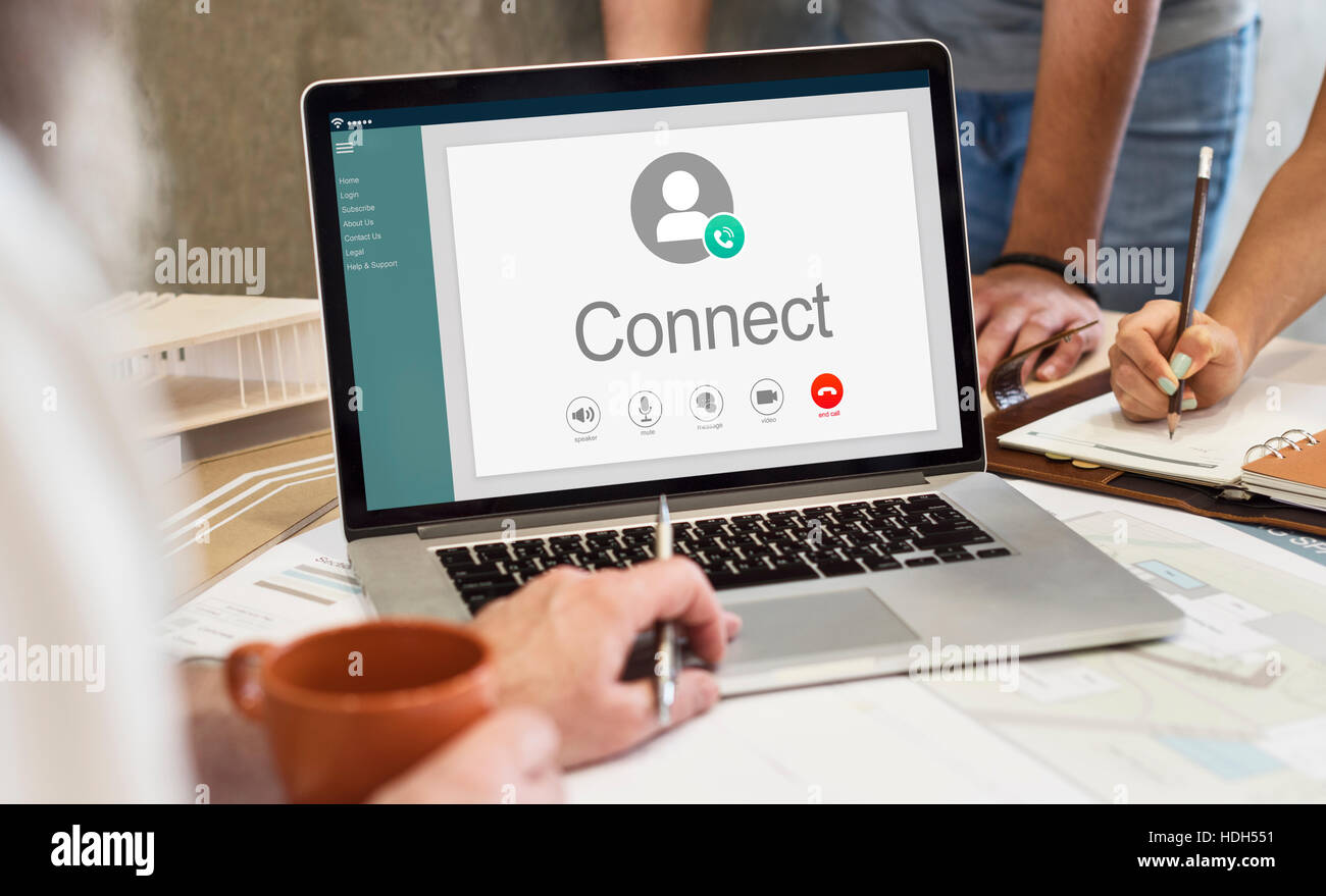 Calling Communication Connect Networking Concept Stock Photo - Alamy