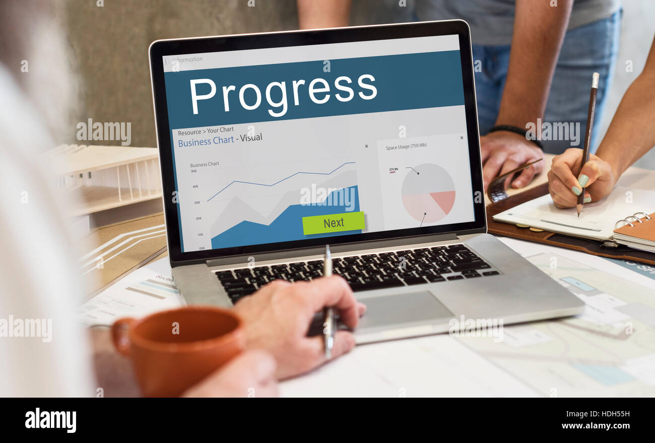 Business Research Progress Graph Results Concept Stock Photo - Alamy