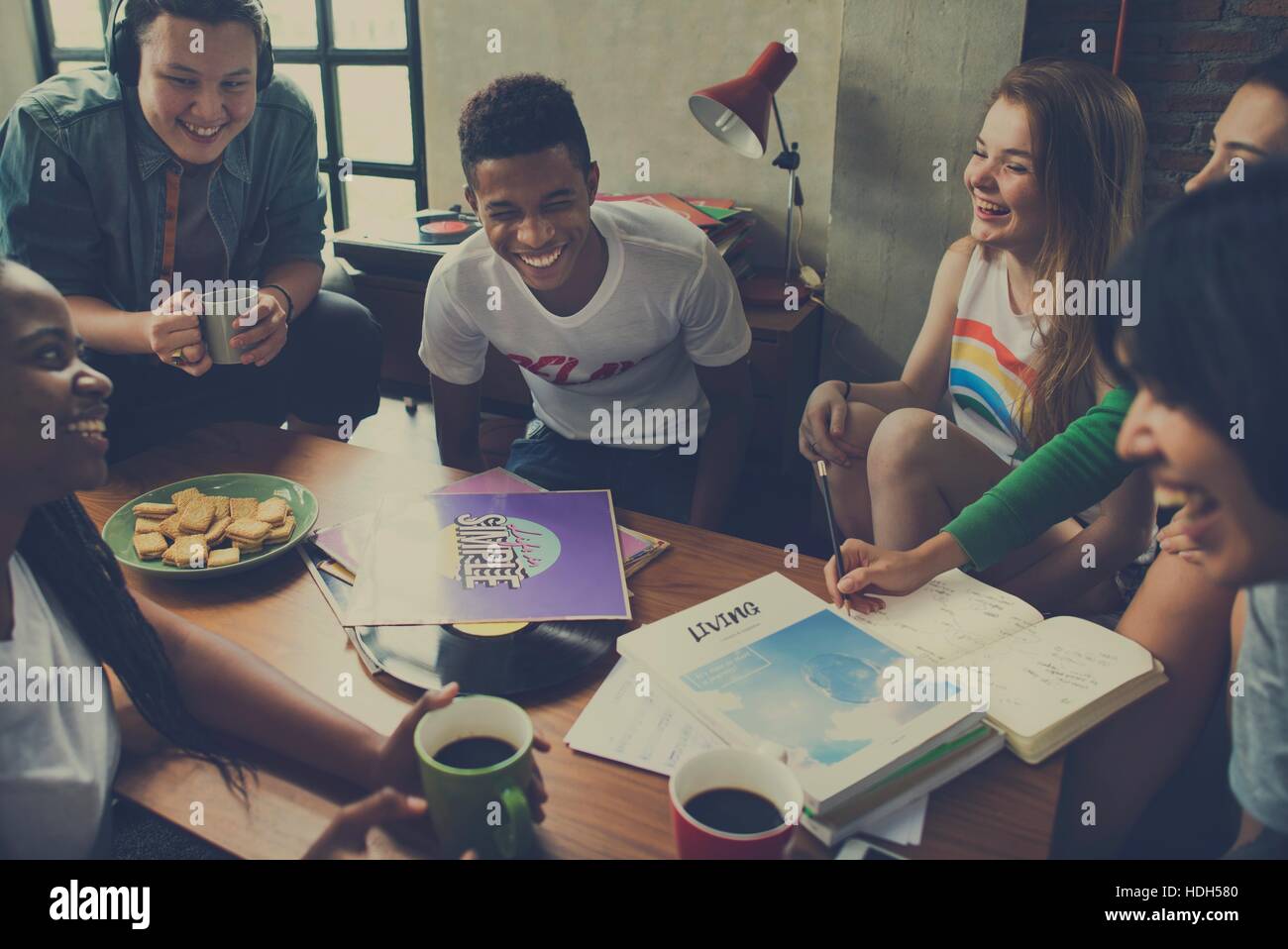 Diverse Group Young People Project Planning Concept Stock Photo - Alamy