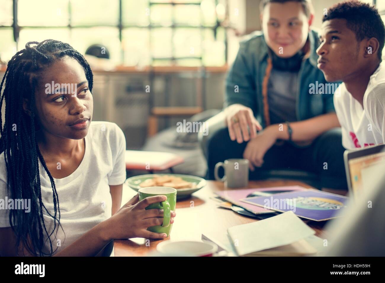 Diverse Group People Doing Project Concept Stock Photo - Alamy