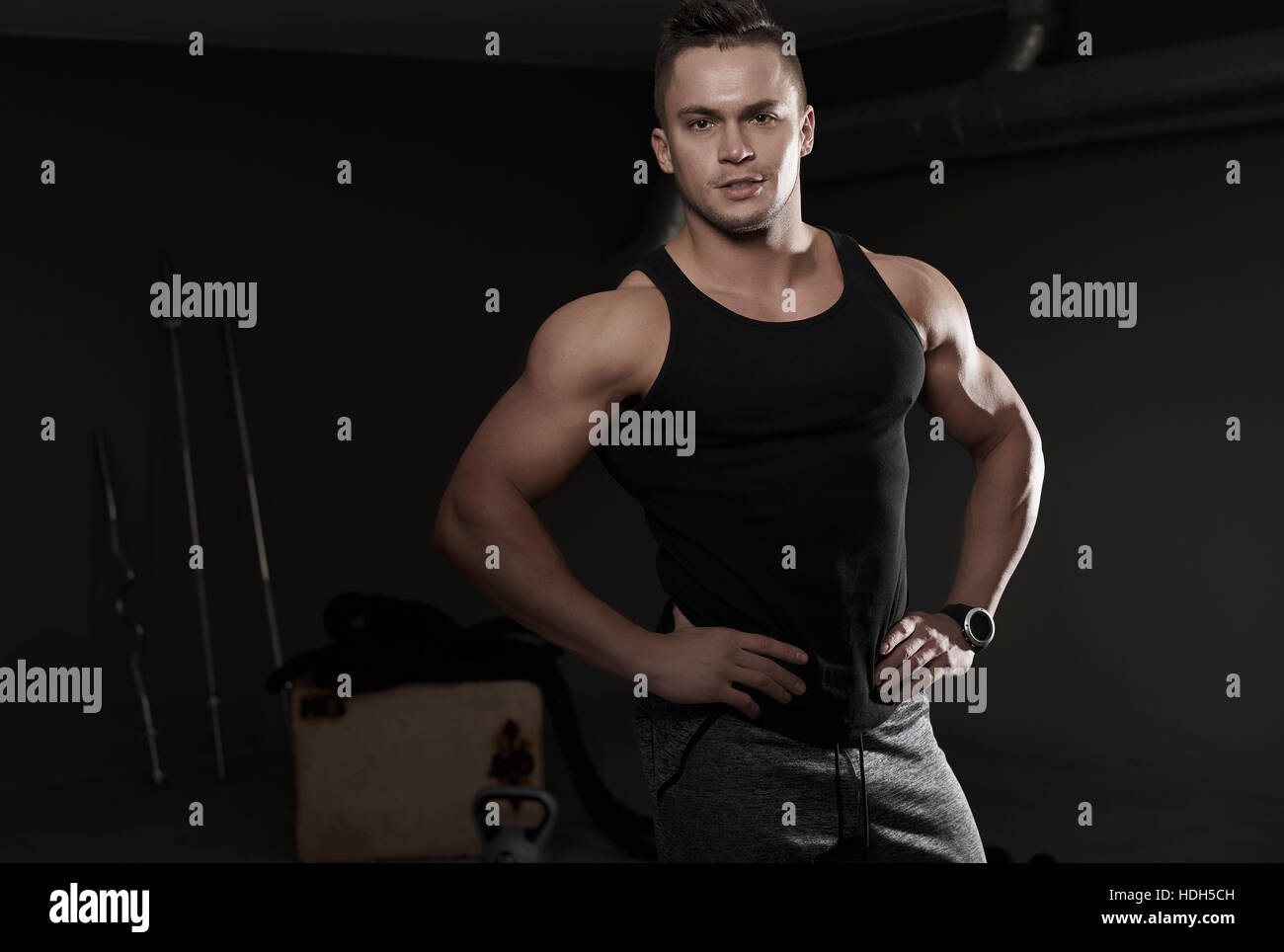 Proud man hands on hips hi-res stock photography and images - Alamy