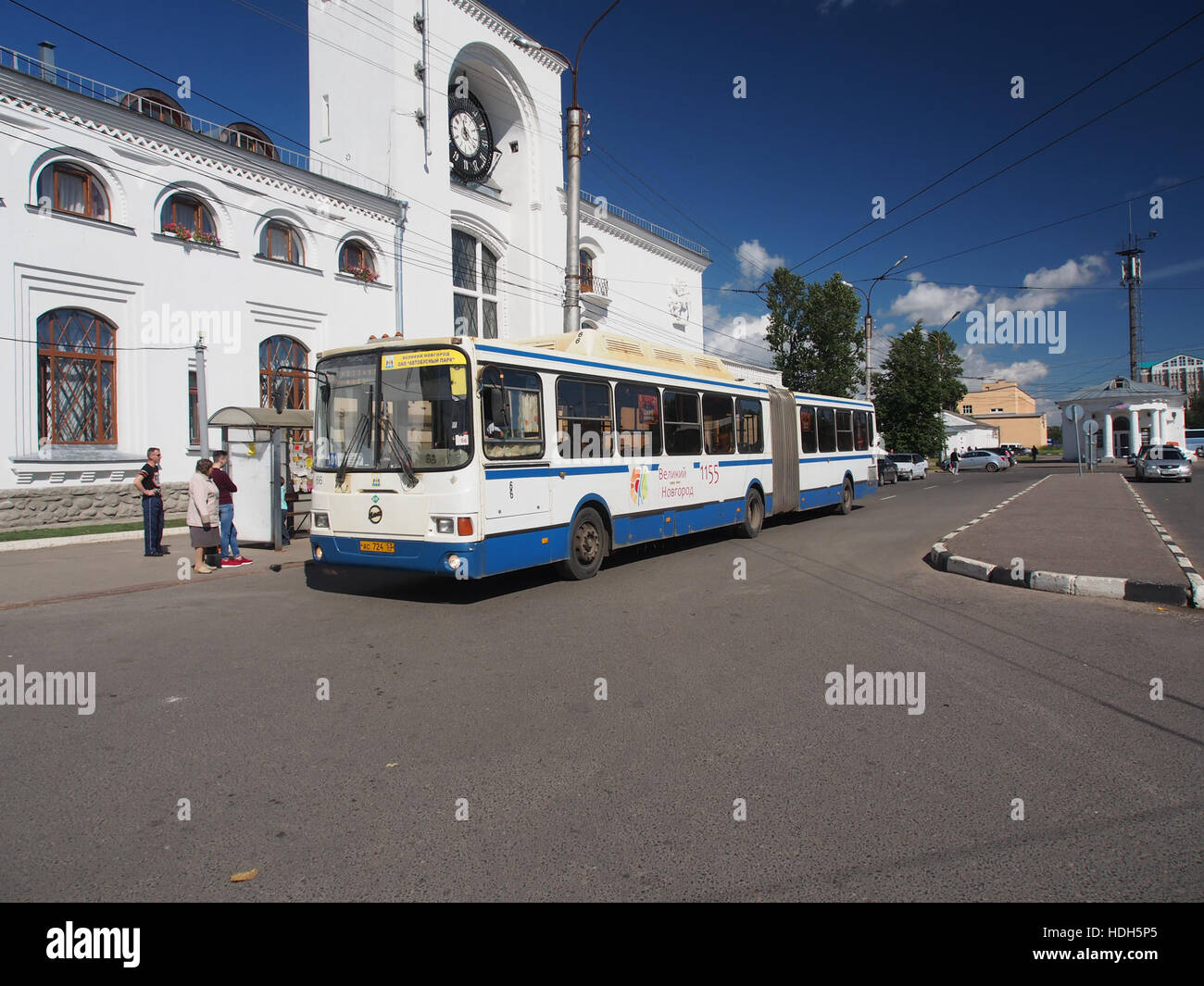 Liaz bus in front of veliky novgorod station hi-res stock photography ...