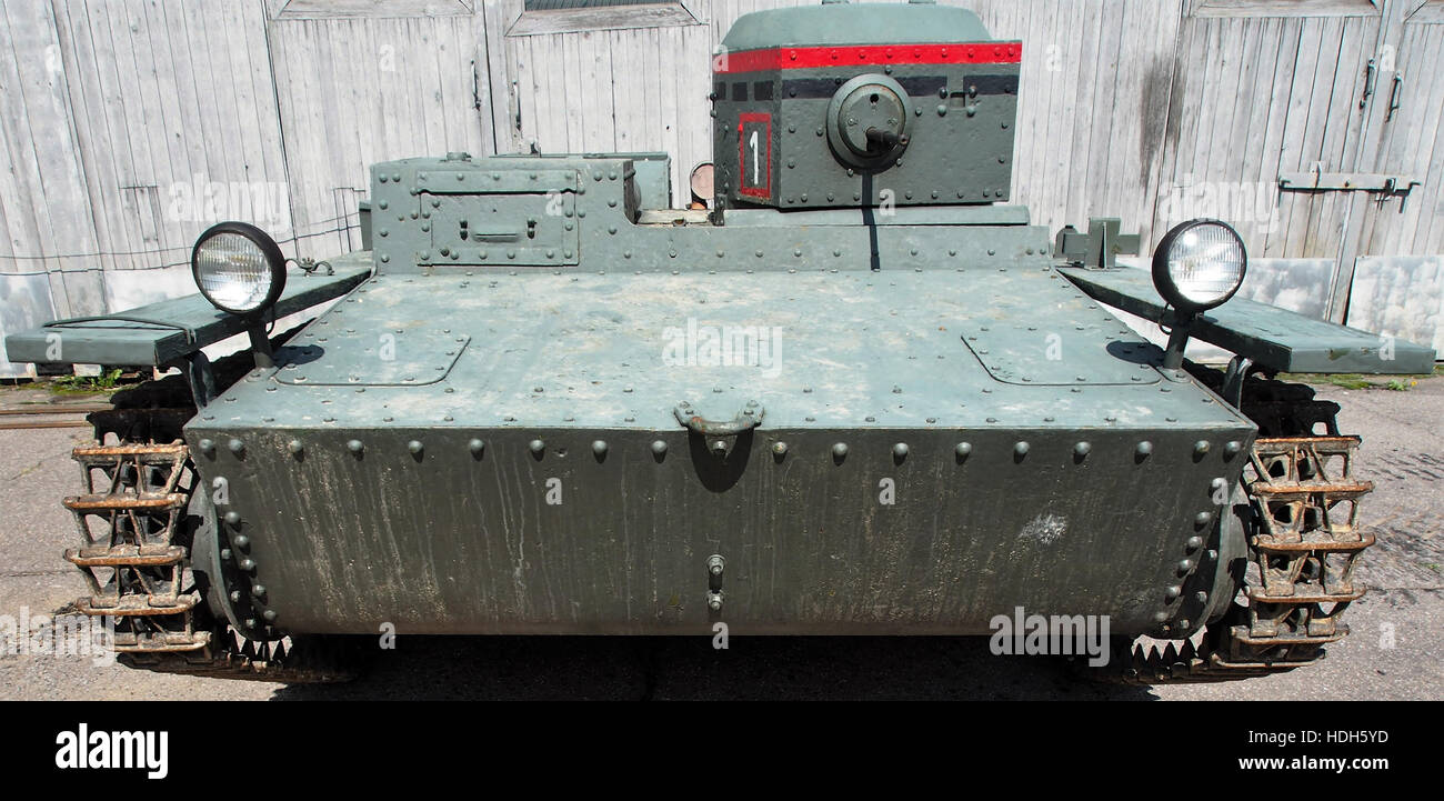 The T-38 is a Soviet-era light tank displayed at the Kubinka Tank ...