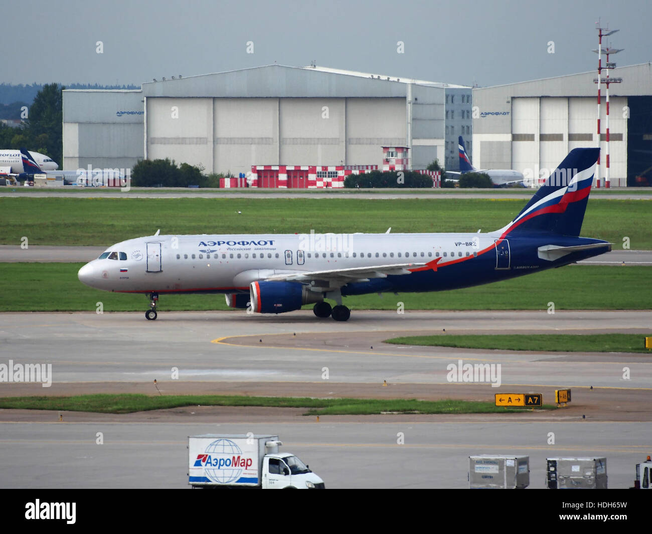 VP-BRZ, a private aircraft, is pictured at Sheremetyevo International ...