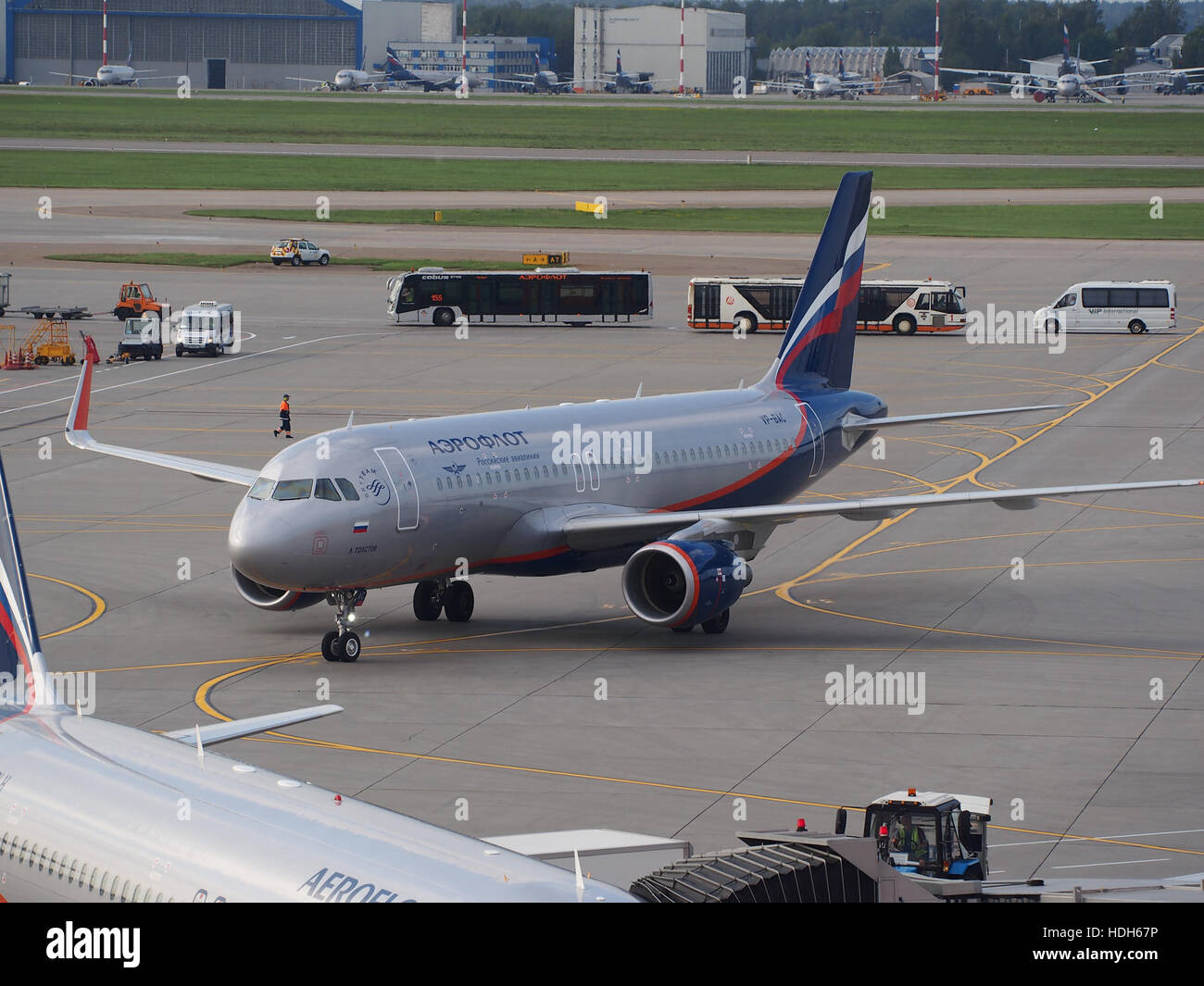 This image captures the VP-BAC aircraft at Sheremetyevo International ...
