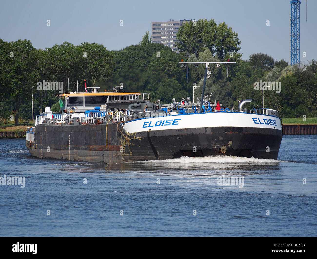 The photograph shows the ship 'Eloise,' built in 2007, navigating the ...