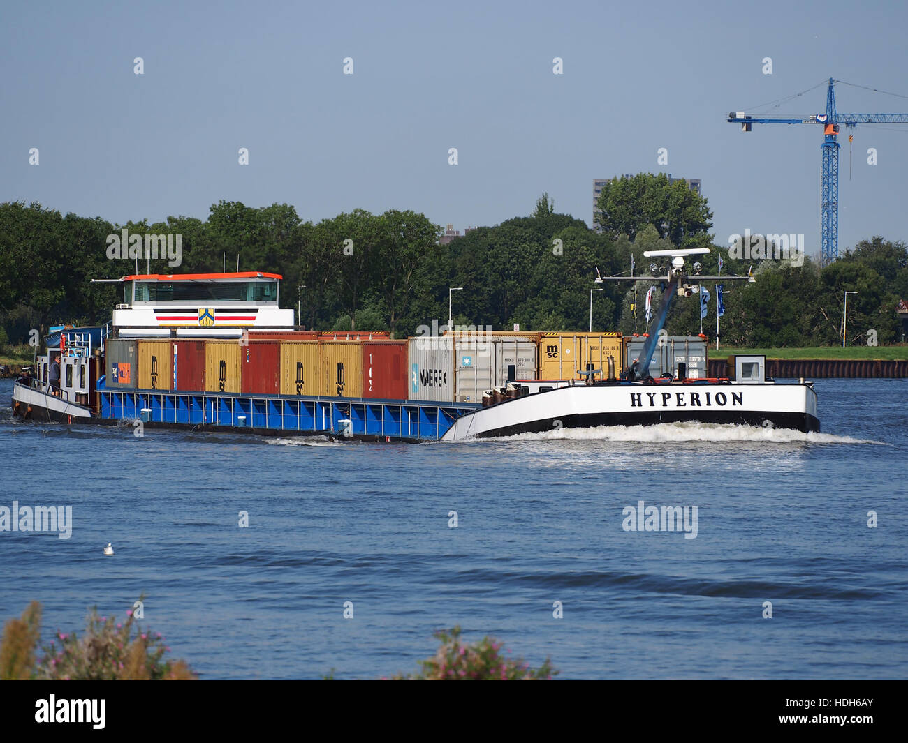 The Hyperion, a ship built in 1972, is shown here traveling along the ...