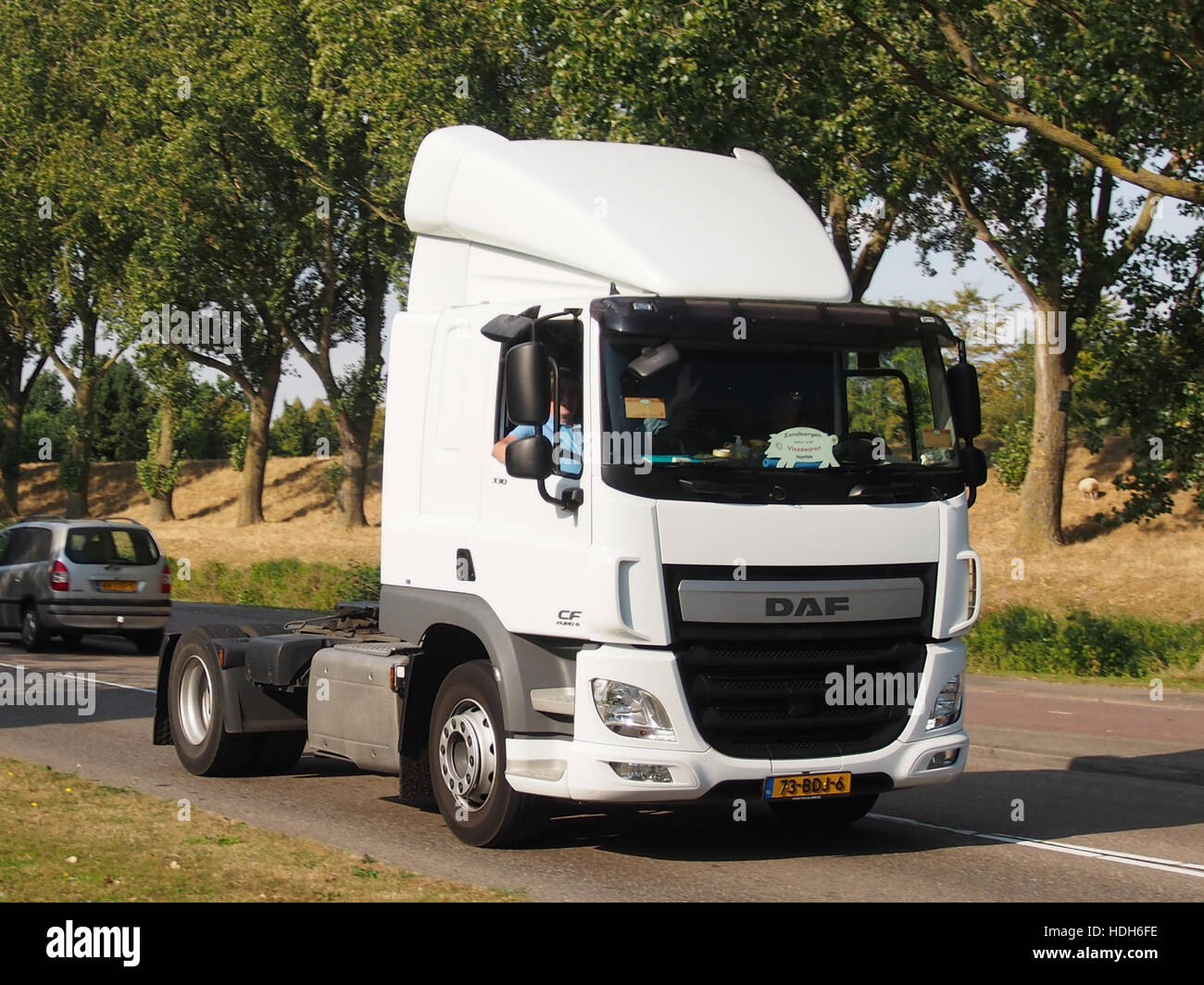 A large truck used for vehicle transport, designed for moving goods and ...