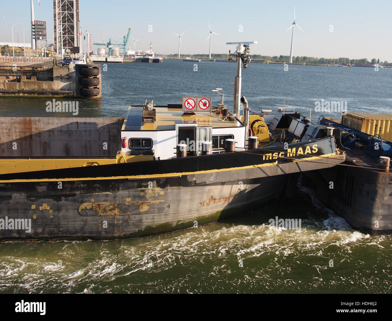 The ships MSC Maas (1997) and Laurentia (2010) photographed at ...