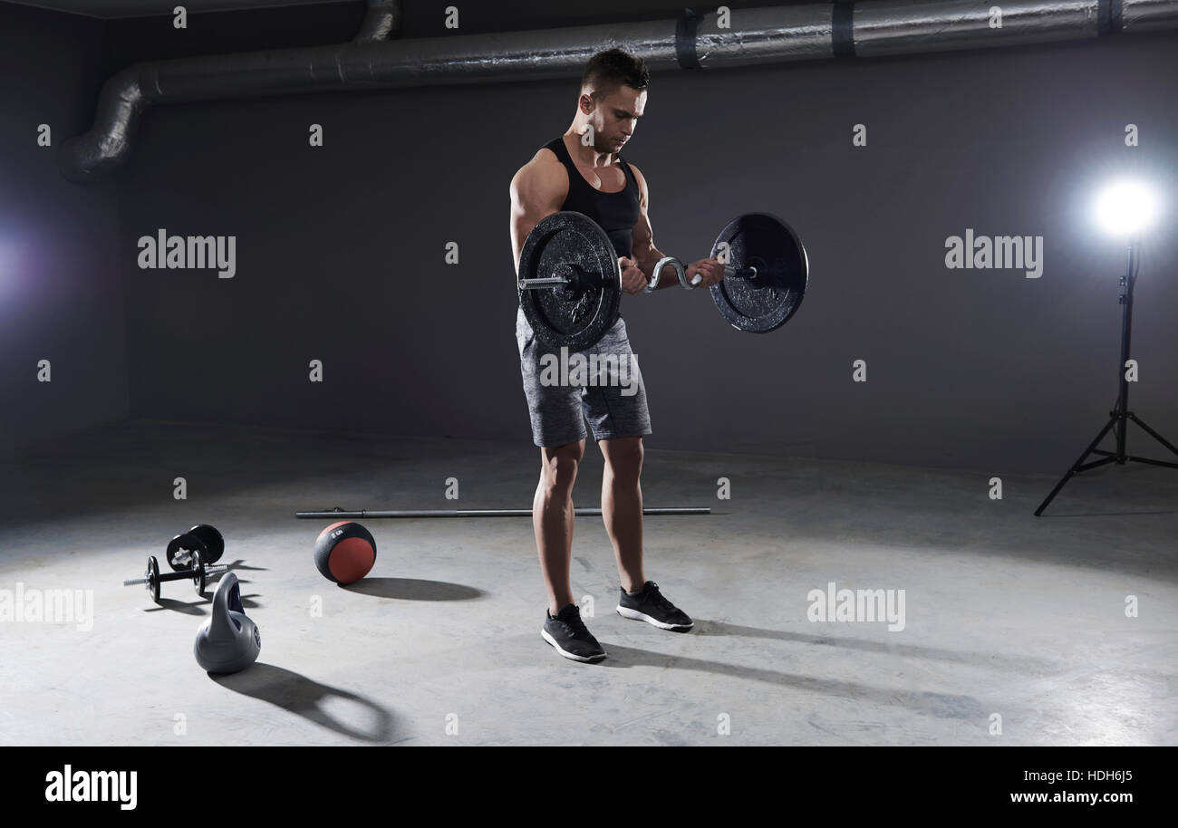 Hard work over the muscles Stock Photo - Alamy