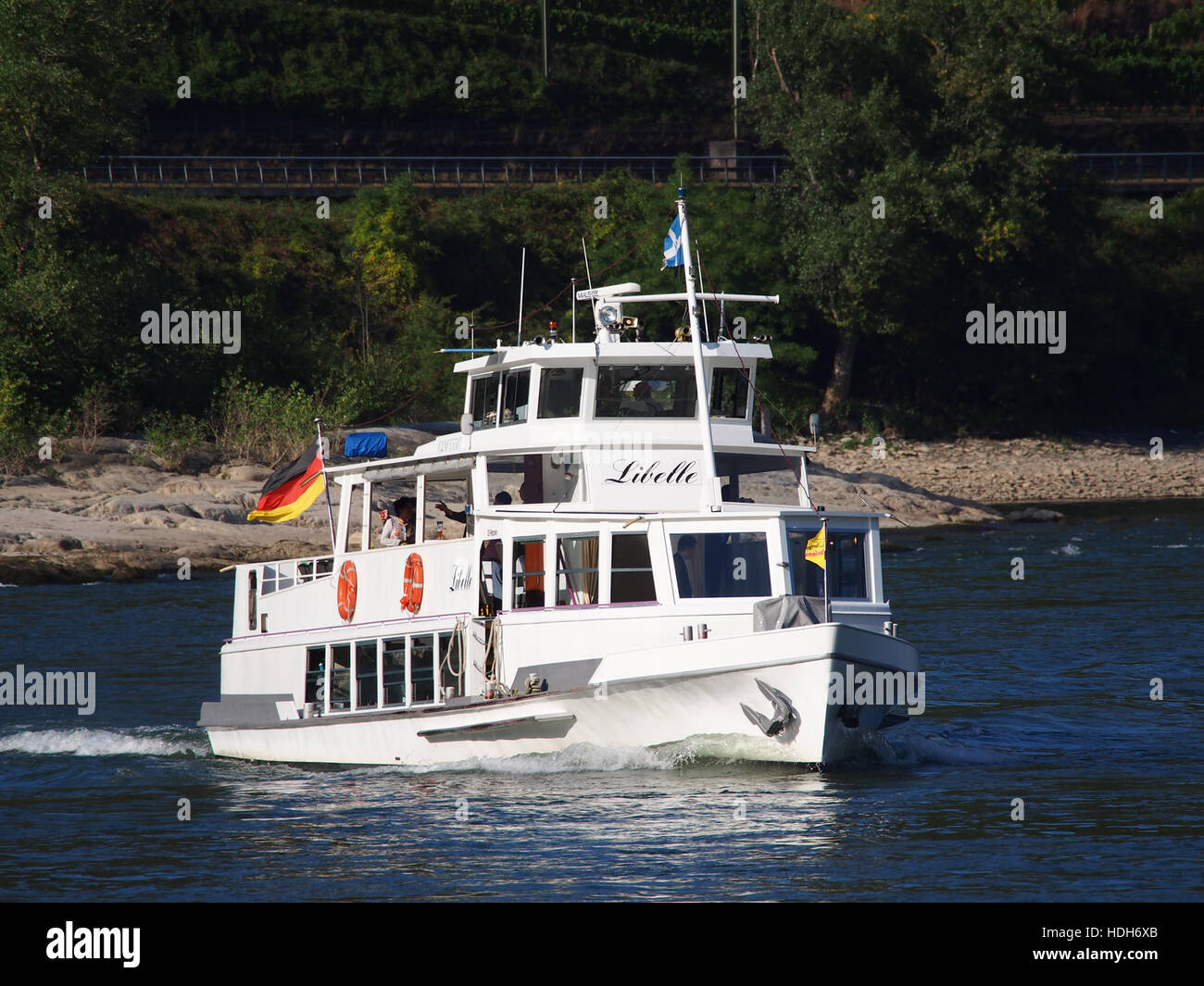A vessel travels along the River Rhine, one of Europe's most important ...