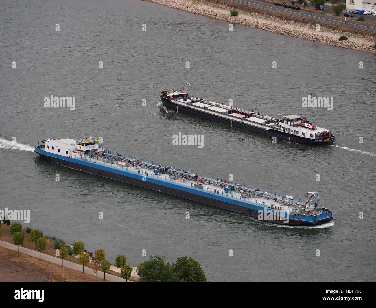 The Chamsin (2000) and Bitumina III (1963) are two cargo vessels seen ...