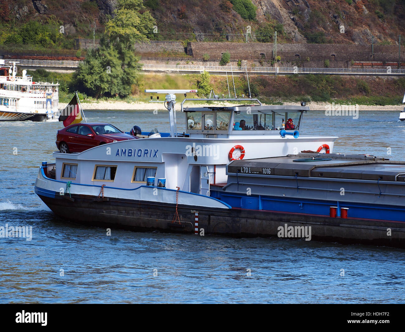 The Ambiorix is a 1966 ship that sailed the Rhine River. The image ...