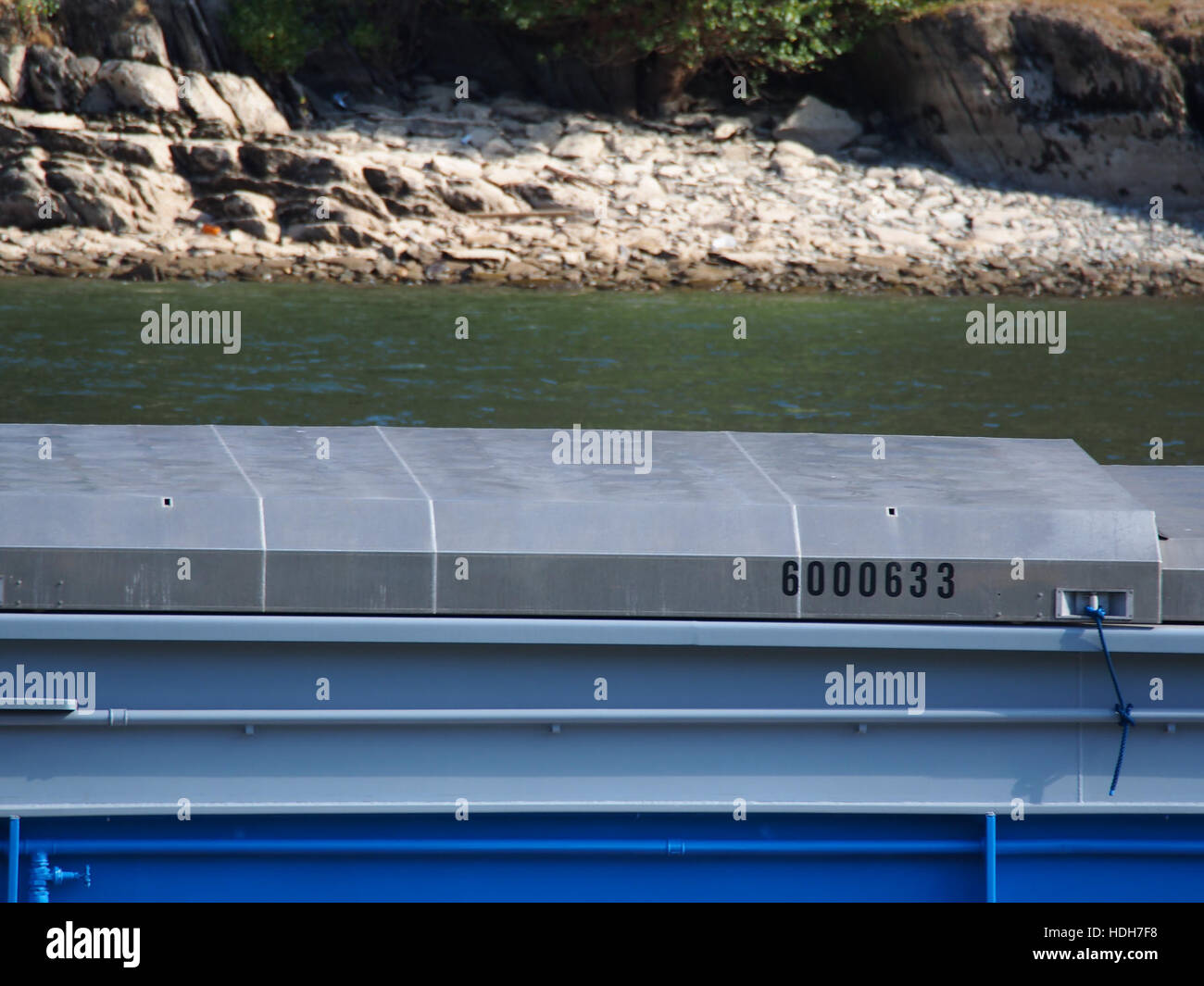 The ship Ambiorix, built in 1966, is captured navigating the Rhine ...