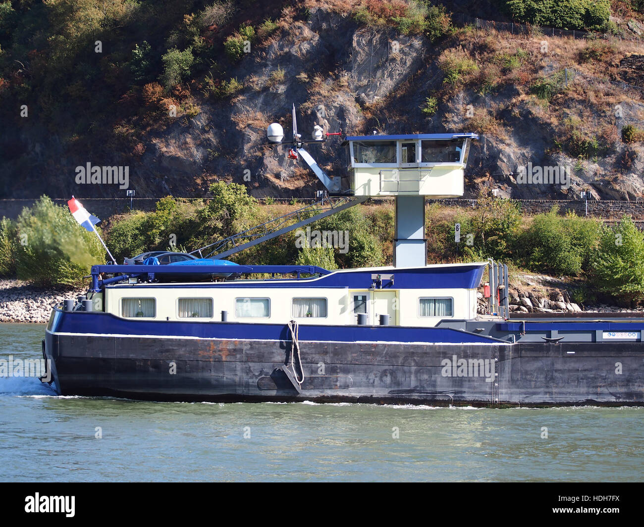 The ships 'Estate' and 'Estate II' are seen navigating the Rhine River ...